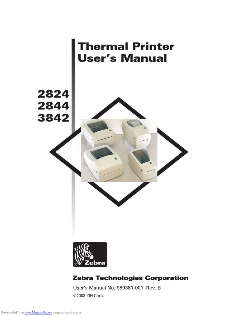 Thermal Printer User's Manual | PDF | Printer (Computing) | Usb