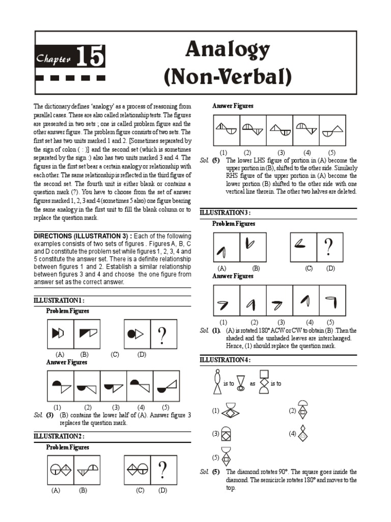 Analogy (Non-Verbal) : Answer Figures | PDF | Triangle | Elementary Geometry