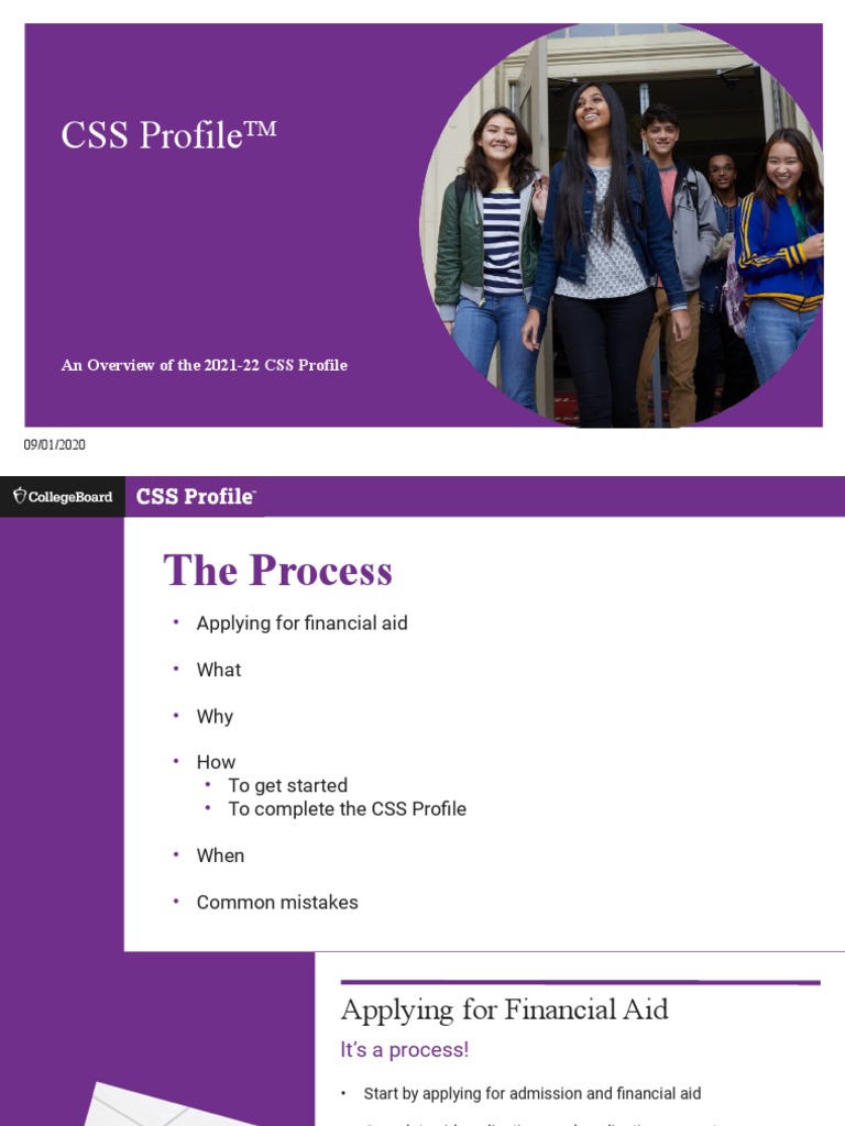Css Profile Tutorial Presentation | PDF