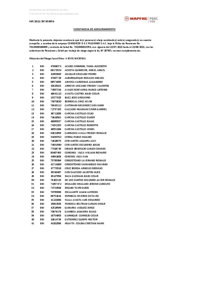 SCTR Junio-Julio - 2021 | PDF