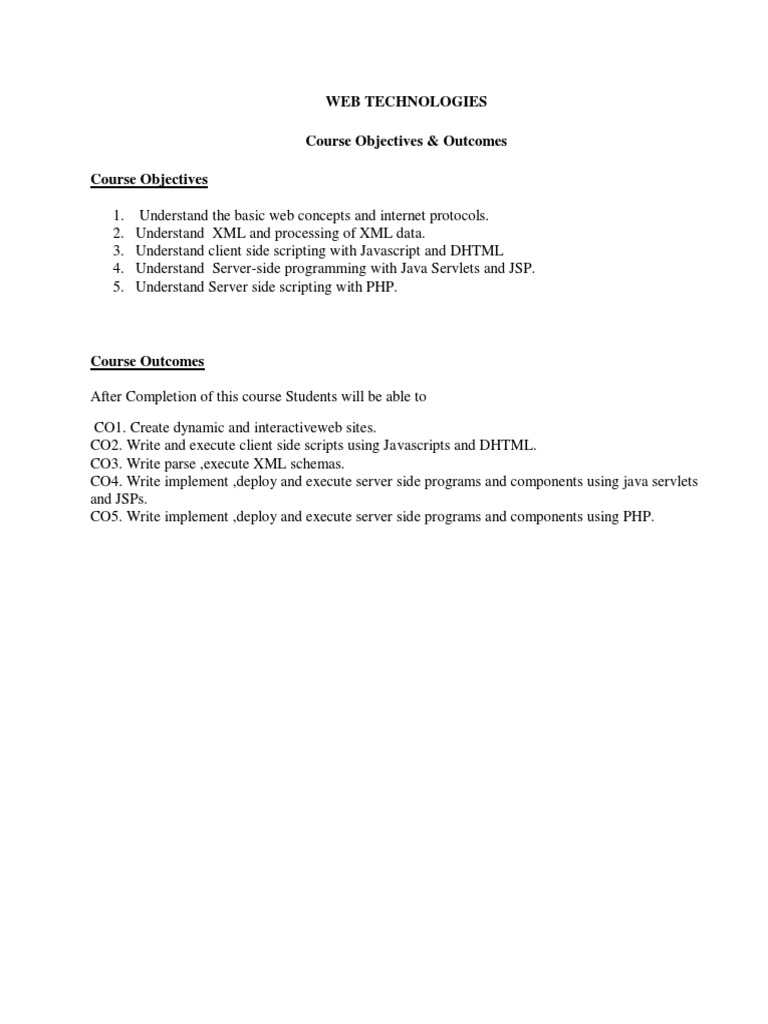 WT 1st Unit | PDF | Html Element | Html