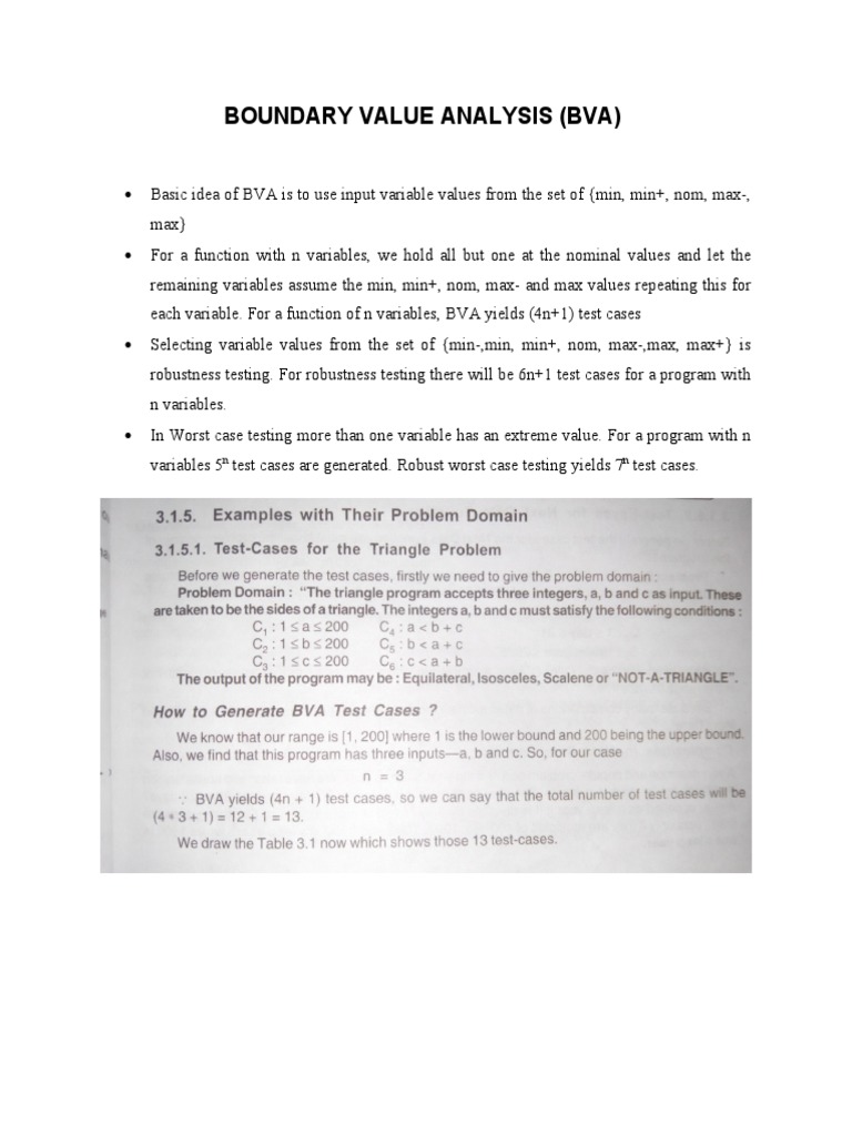 Boundary Value Analysis Software Engineering | PDF