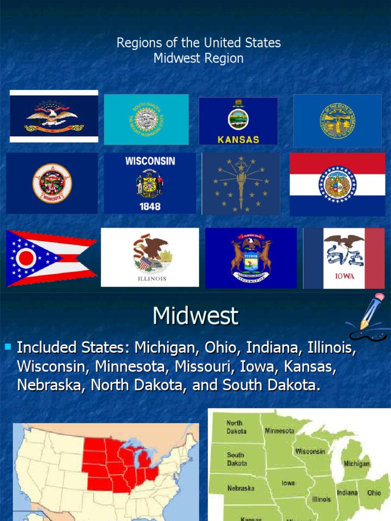 Regions of The United States Midwest Region | PDF | Midwestern United ...