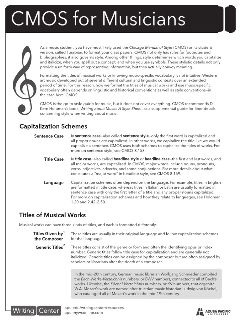 Formatting Music Titles in CMOS | PDF | Tempo | Word