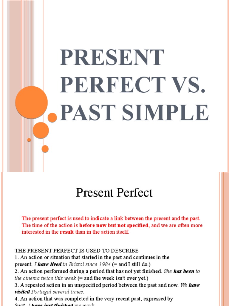 Present Perfect Vs Past Simple | PDF | Verb | Syntax