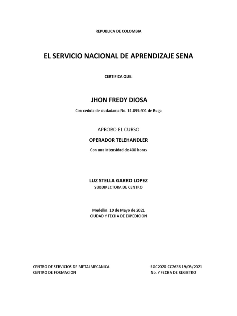 Republica de Colombia Diploma | PDF