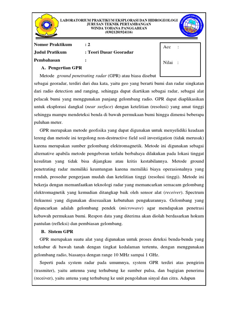Teori Dasar Georadar GPR | PDF | Sains & Matematika | Komputer