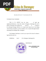 RA 11261 Form 1 - Barangay Certification | PDF