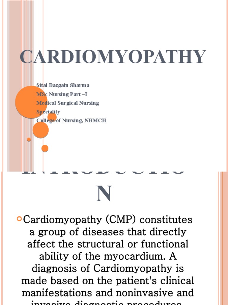 A Cardiomyopathy PPT NEW | PDF | Heart | Cardiac Muscle