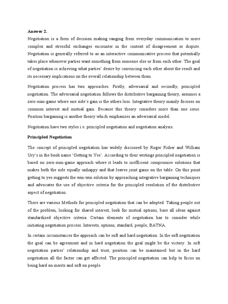 Adr Answer Sheet | PDF | Negotiation | Mediation