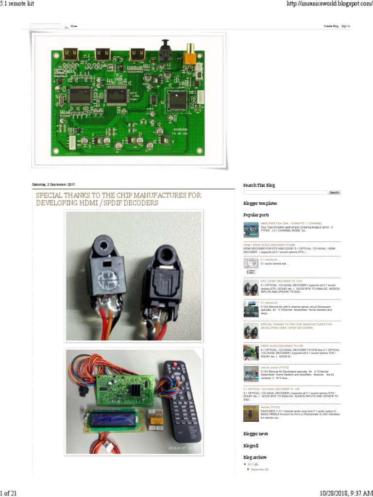 5.1 Remote Kit | PDF | Hdmi | Computer Engineering