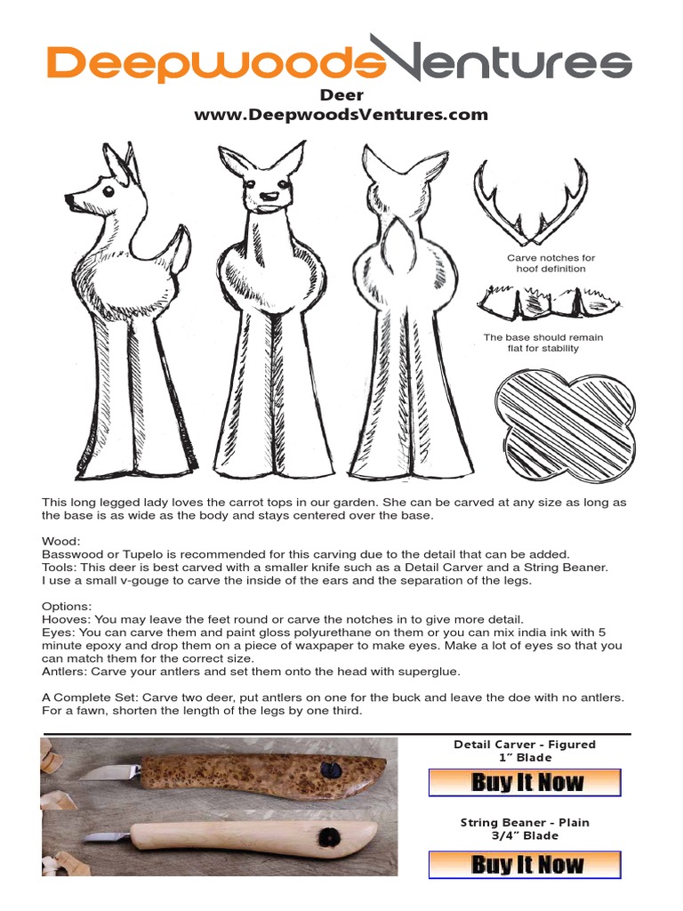 Deer Carving Pattern | PDF