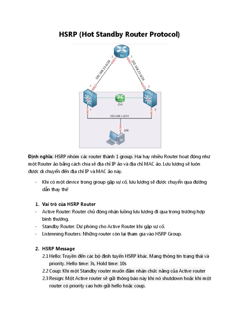 HSRP VRRP Lacp | PDF