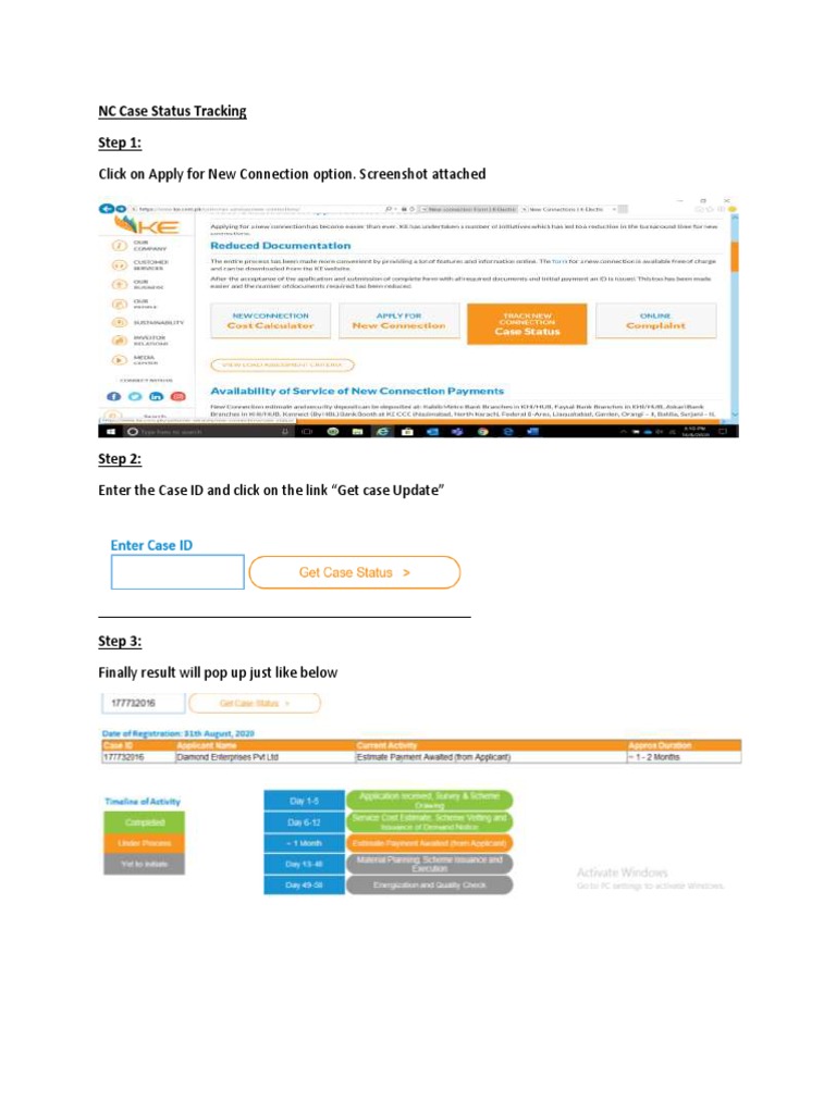 NC Case Status Tracking | PDF