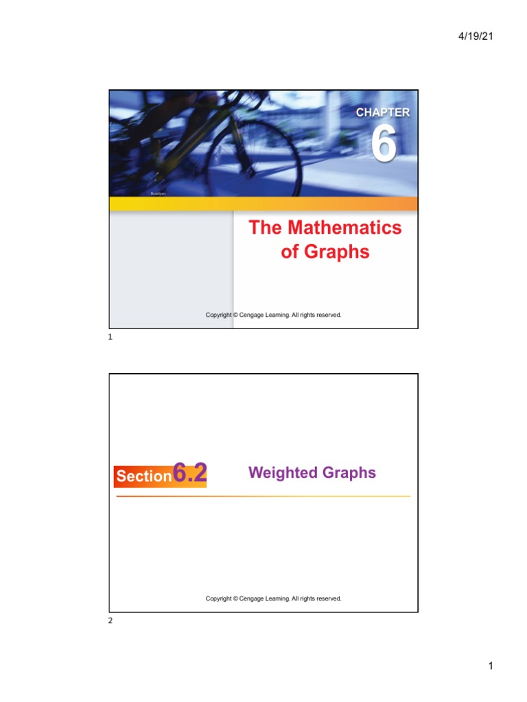 6.2 - Weighted Graphs | PDF | Combinatorics | Algorithms