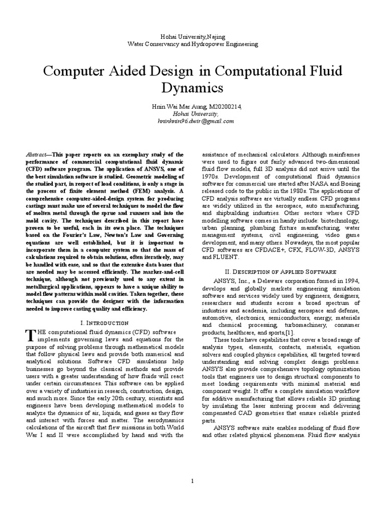 CAD Final Report - M20200214 | PDF | Computational Fluid Dynamics ...