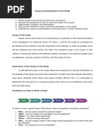Scope and Limitations: Research Paper/Plan | PDF | Thesis | Psychology