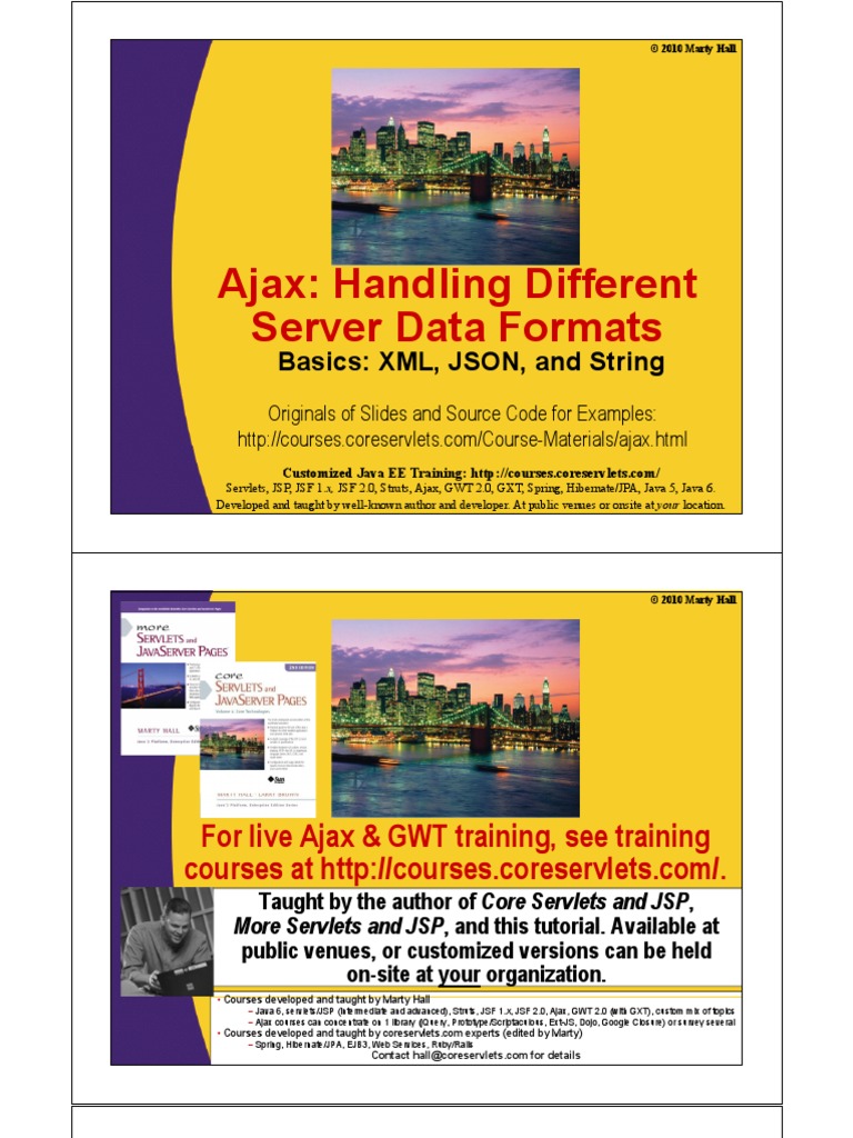 Ajax Data Handling | PDF | Java Servlet | Java Server Pages