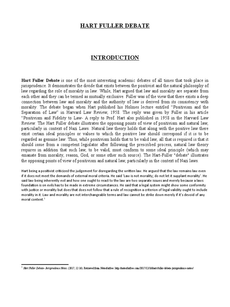 Hart Fuller Debate: Hart Fuller Debate Is One of The Most Interesting ...