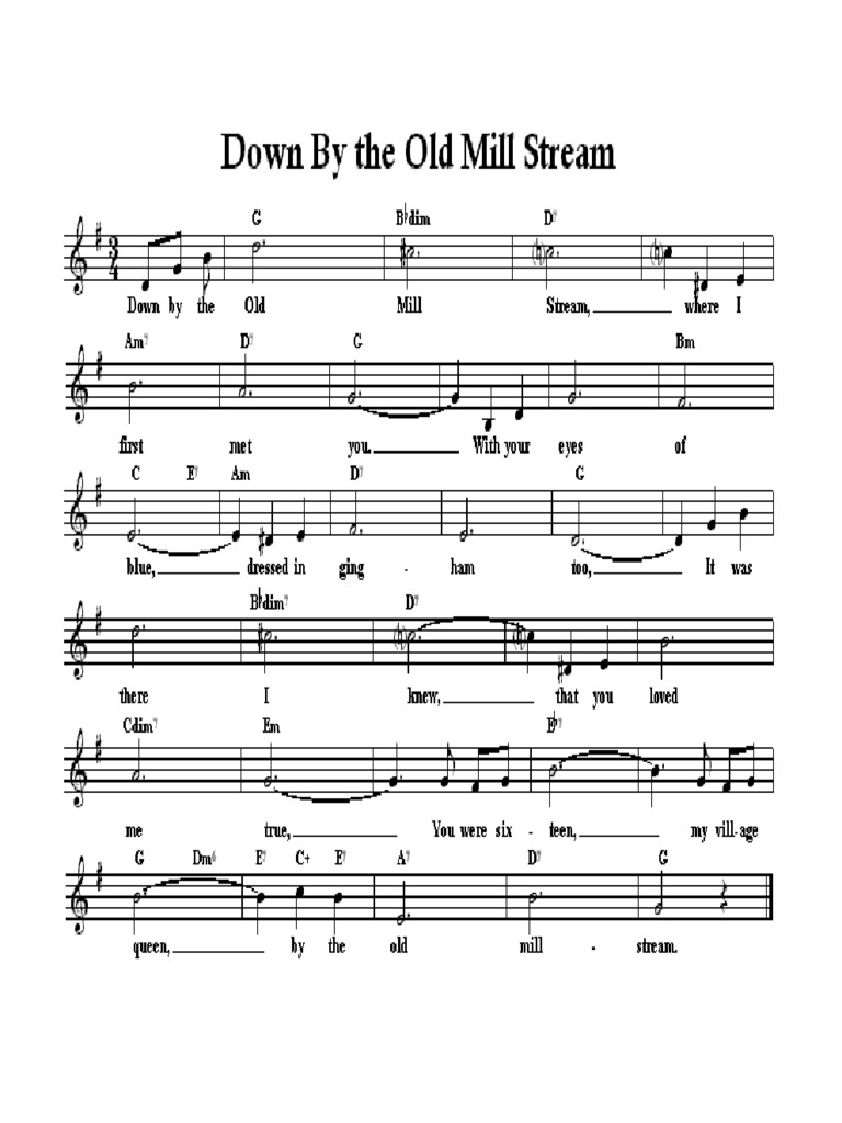 Down by The Old Mill Stream | PDF