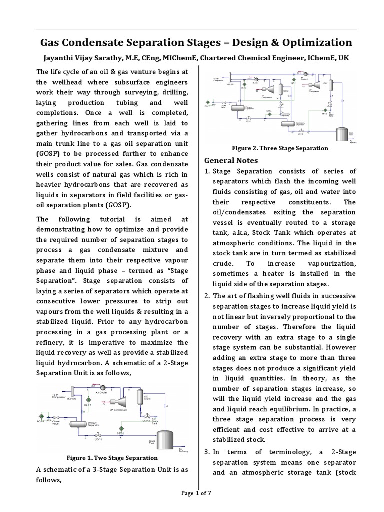 Gas-Condensate Separator Stage Selection | PDF | Petroleum | Gases