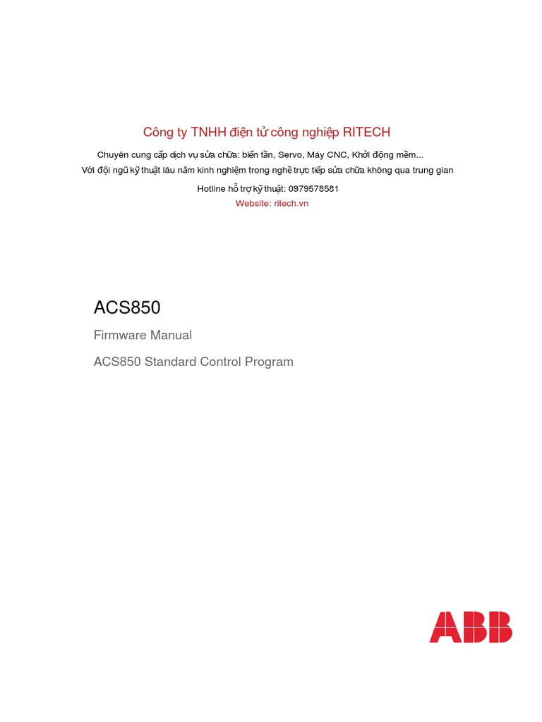 ABB ACS850 User Manual | PDF | Menu (Computing) | Parameter (Computer Programming)