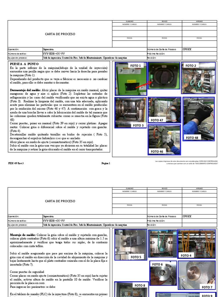 Carta de Proceso Inyectora | PDF | Robot | Robótica