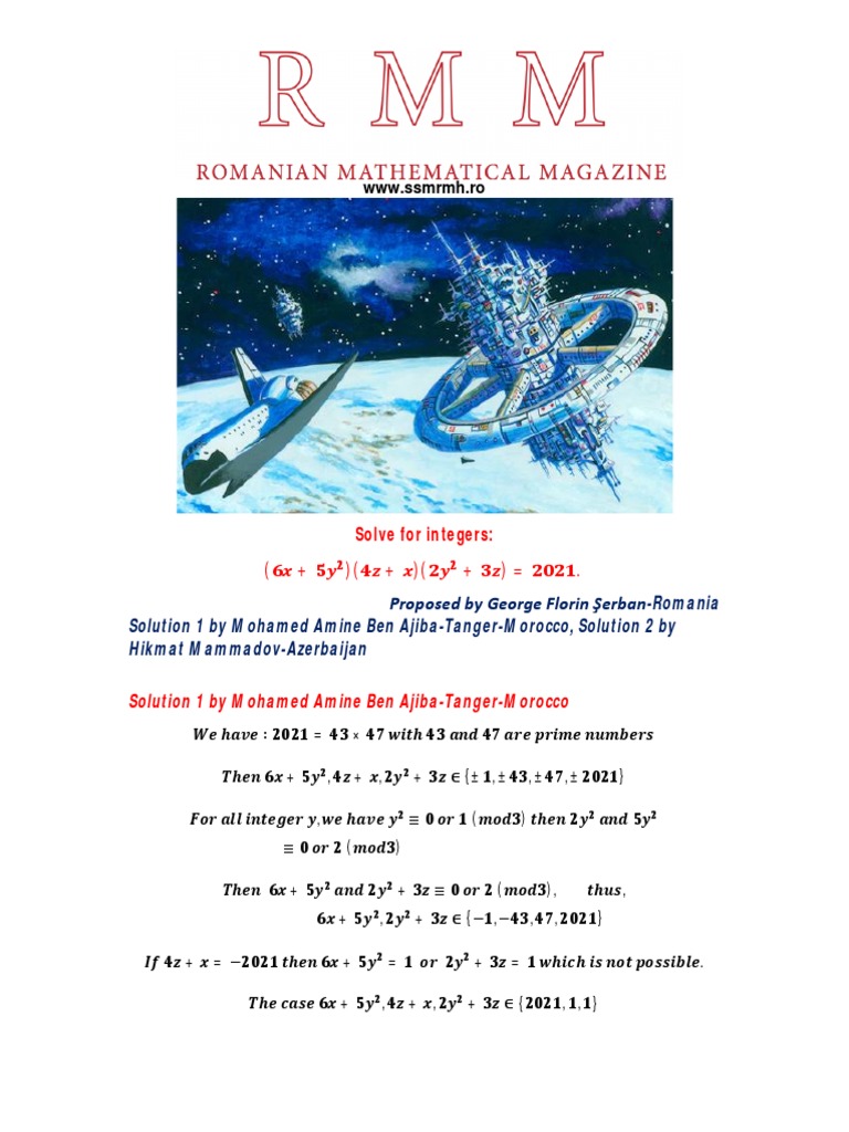 Proposed by George Florin Şerban-Romania Solution 1 by Mohamed Amine ...