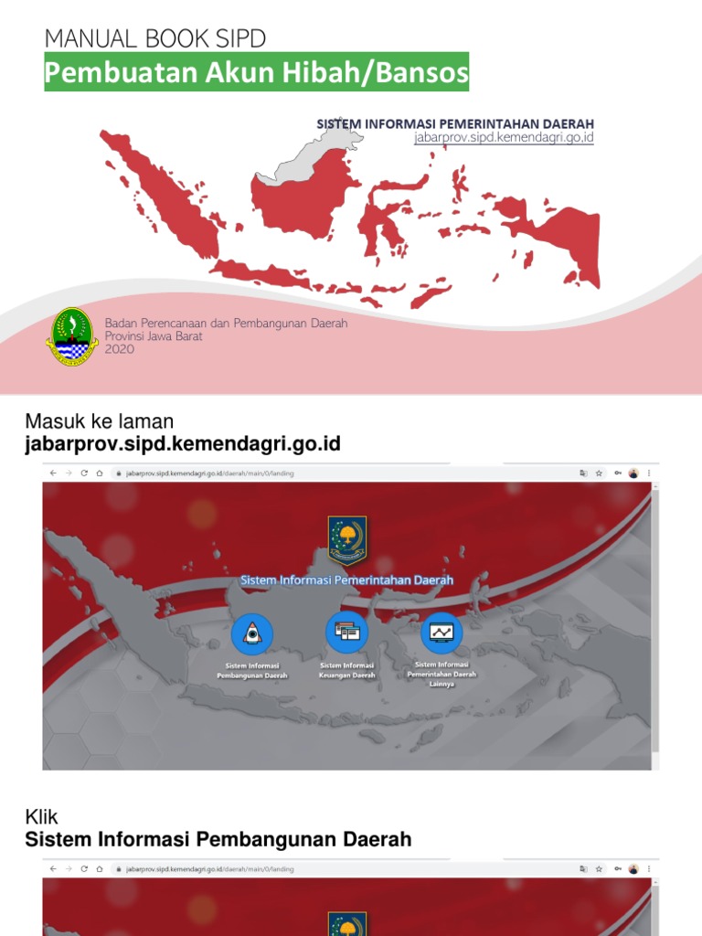 Petunjuk Pembuatan Akun Hibah Bansos - SIPD | PDF