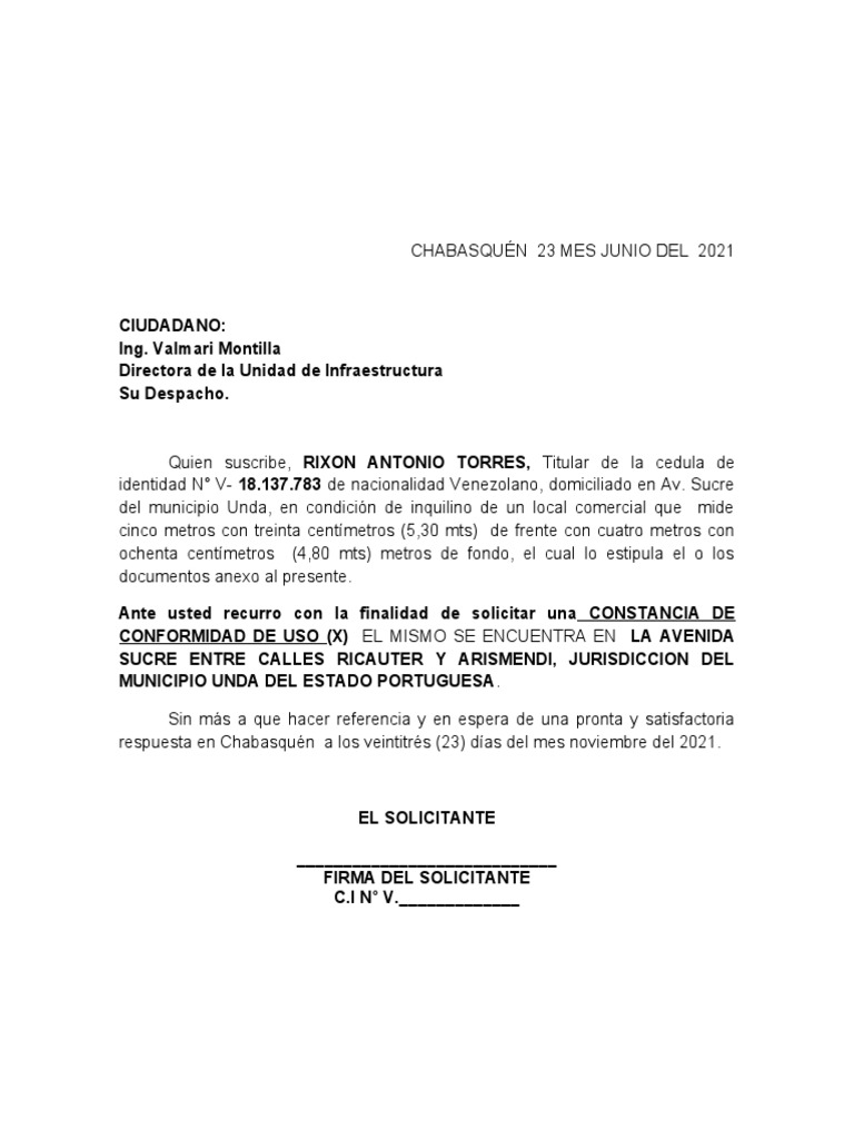 Solicitud Catastro | PDF