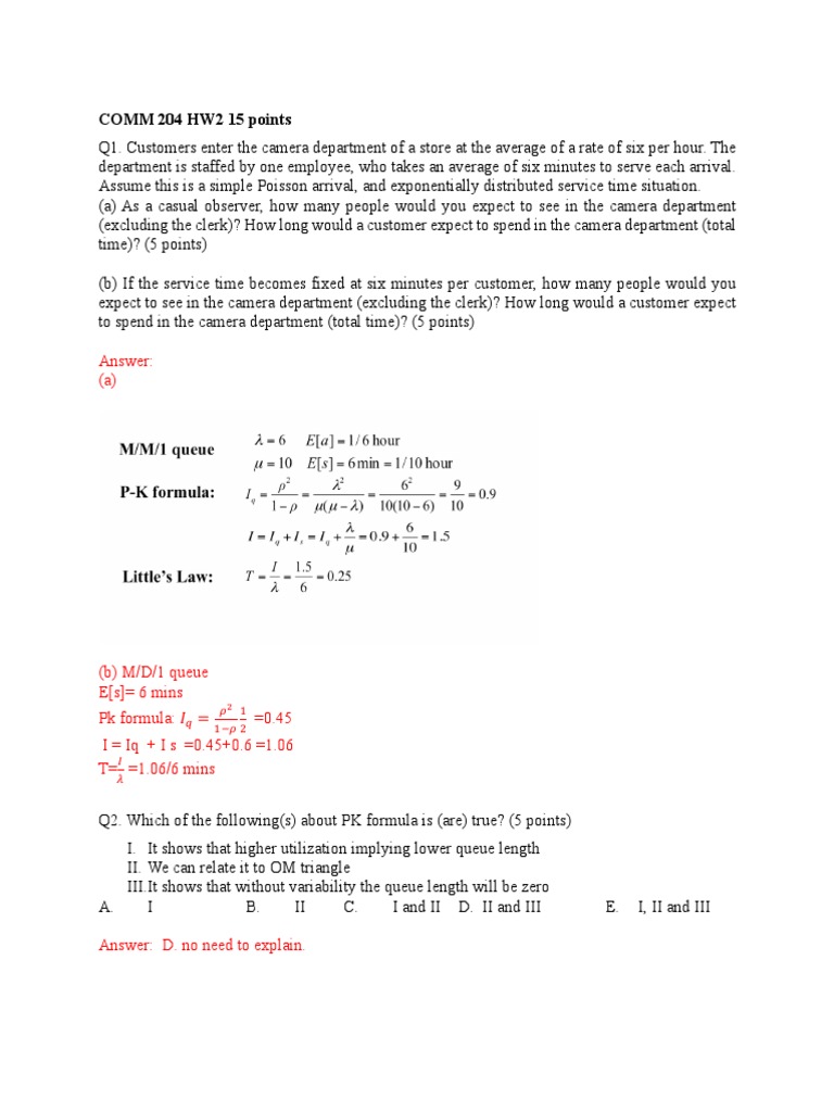 COMM 204 HW2 15 Points Solution | PDF