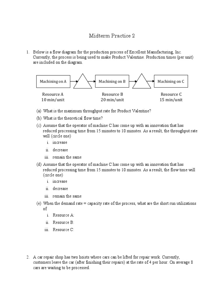 Midterm Practice 2: Machining On A Machining On B Machining On C | PDF | Economies | Business