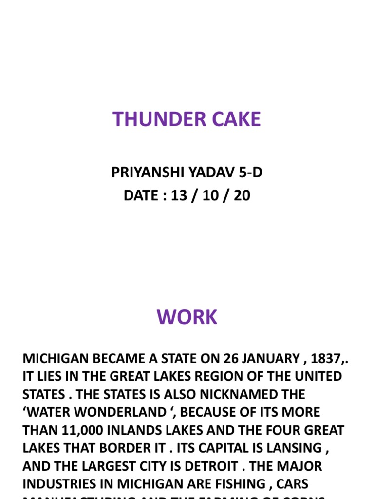 Thunder Cake | PDF