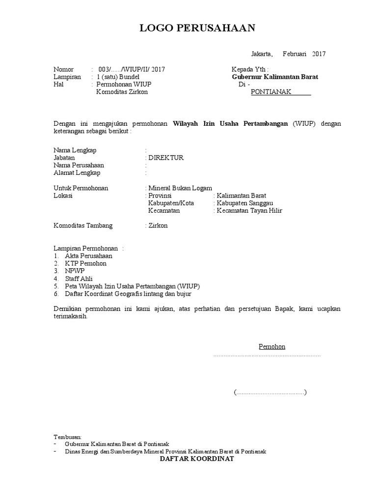 Permohonan WIUP C | PDF