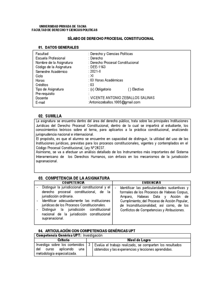 P Const | PDF | Ley procesal | Jurisdicción
