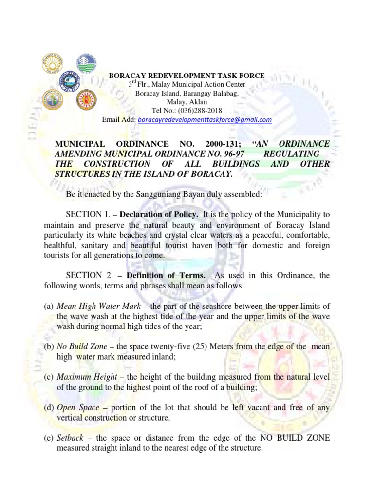 Municipal Ordinance No. 2000-131 "An Ordinance | PDF | Zoning | Government