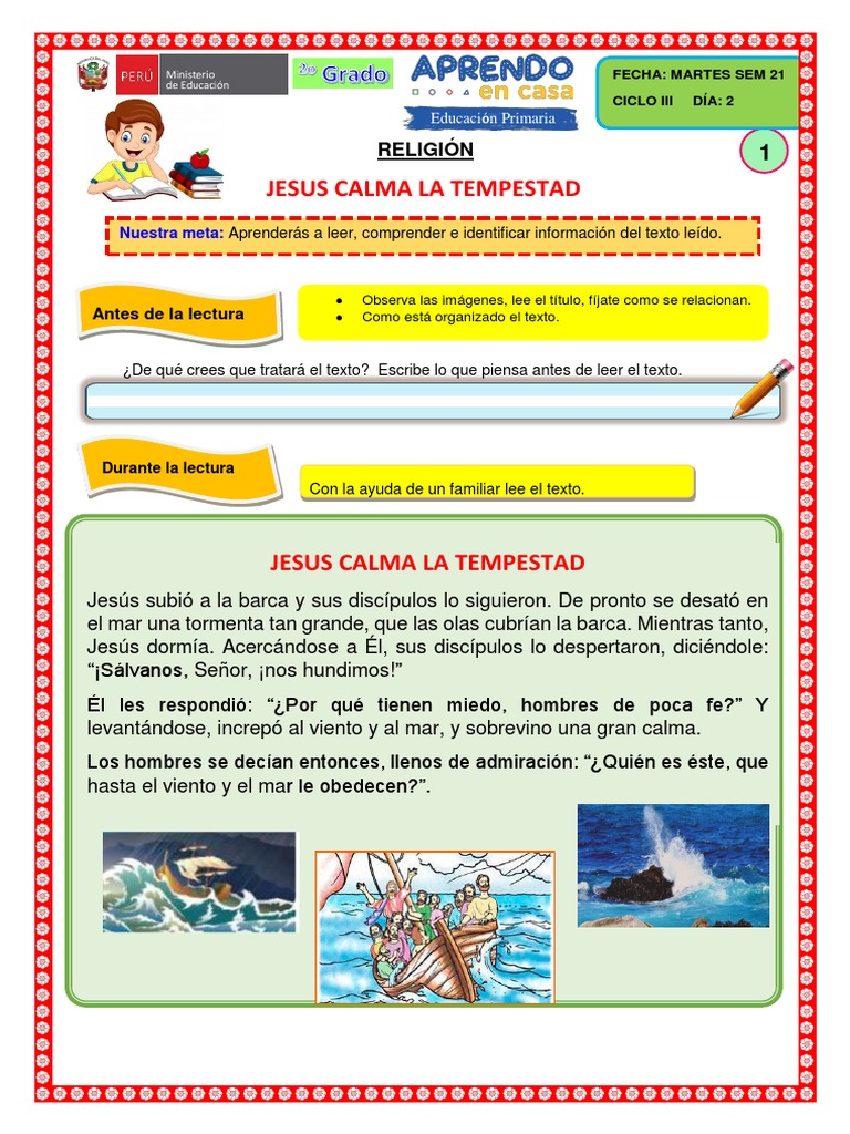 Ficha de Religión PDF Sem 21 d2 | PDF