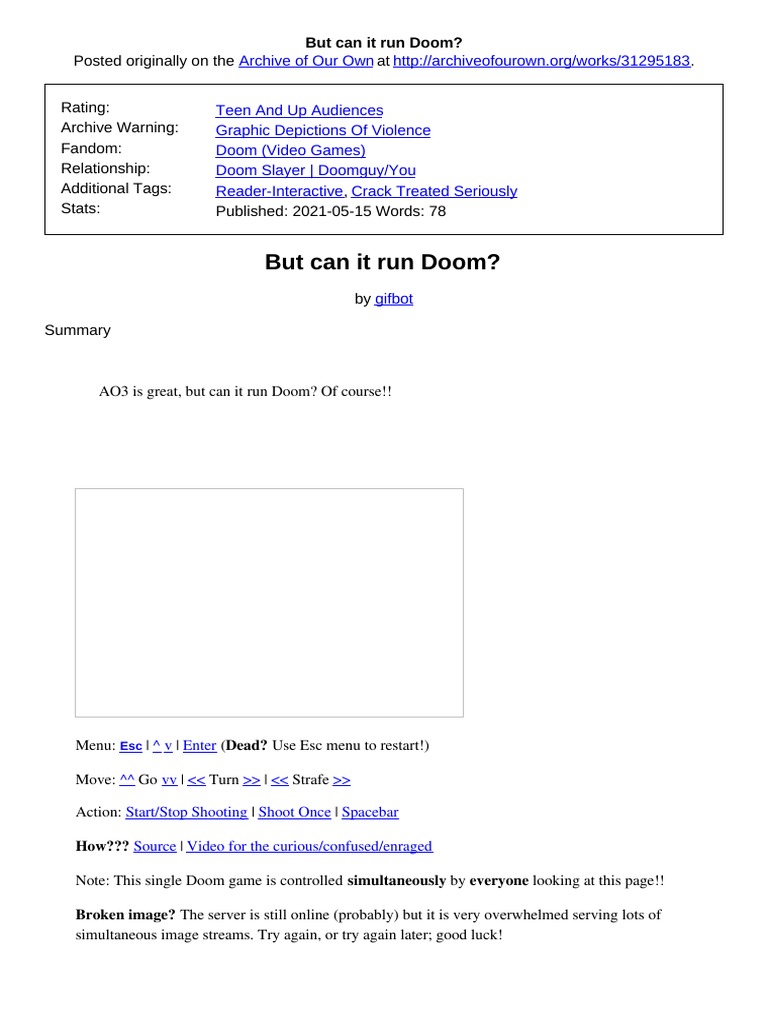 But Can It Run Doom | PDF