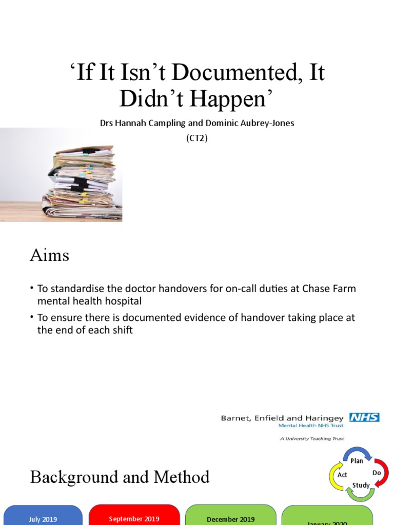 If It Isn't Documented, It Didn't Happen': Drs Hannah Campling and ...