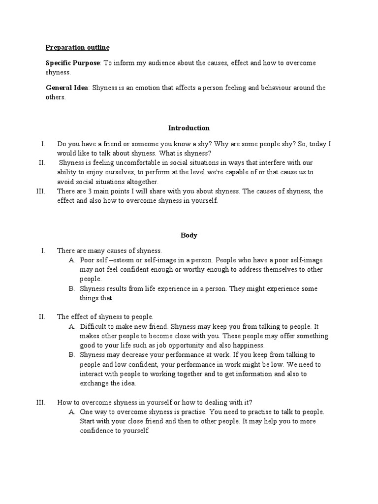 Understanding and Overcoming Shyness | PDF | Shyness ...