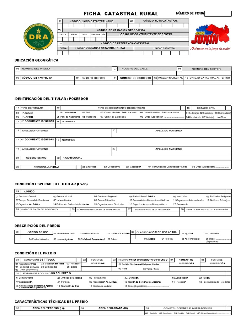 Ficha Catastral 2020 | PDF