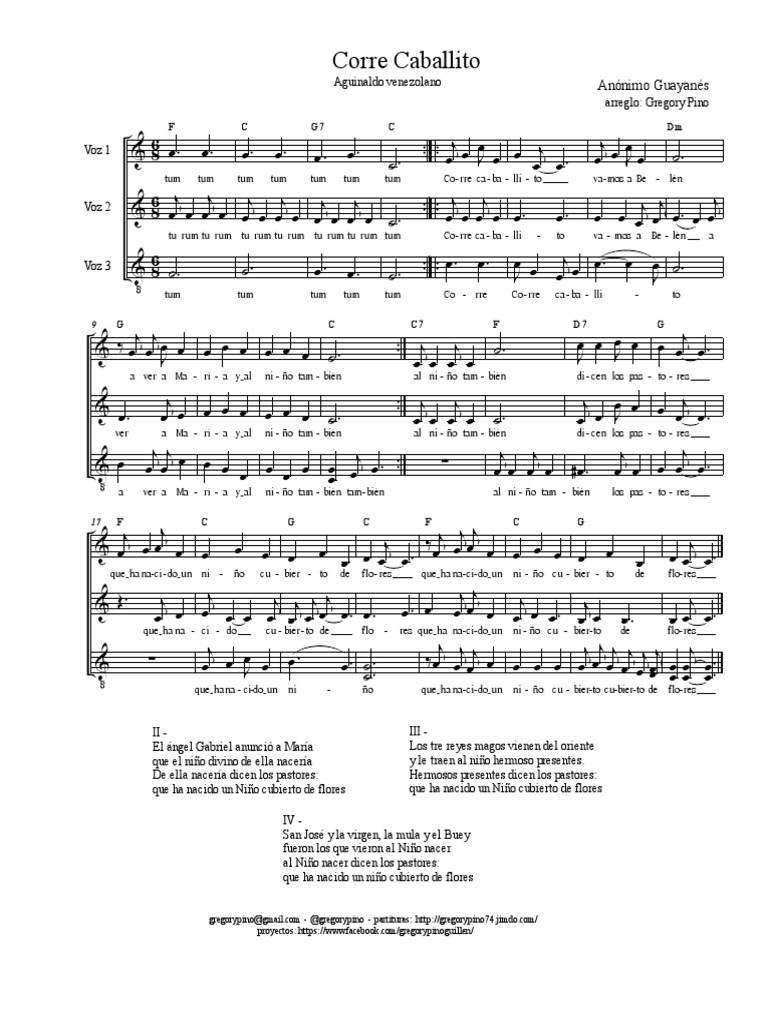 Corre Caballito - 3voces Contrapunto | PDF | Mujeres judías antiguas | Seguidores de Jesús