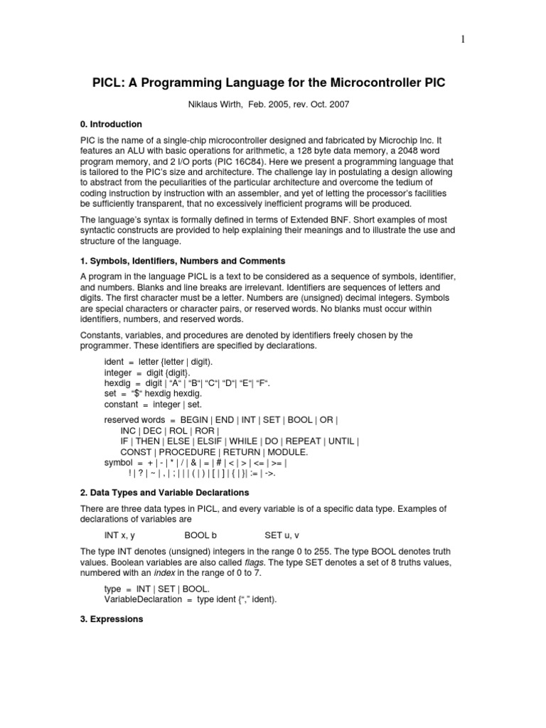 Proglang For Microcontroller Pic | PDF | Boolean Data Type | Subroutine