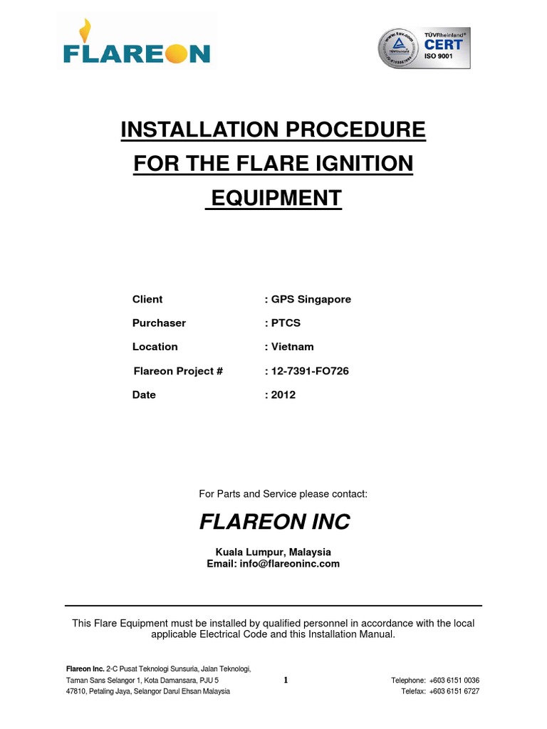 FI726 Installation Procedure Rev. 0 | PDF | Pipe (Fluid Conveyance ...