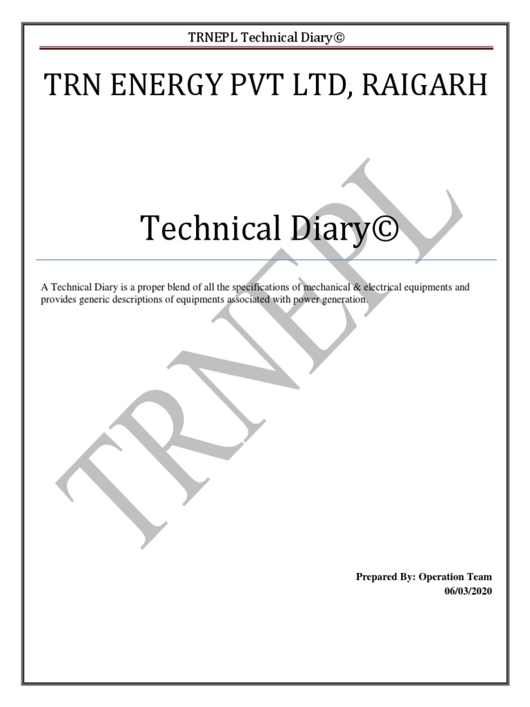 Technical Diary | PDF | Boiler | Furnace