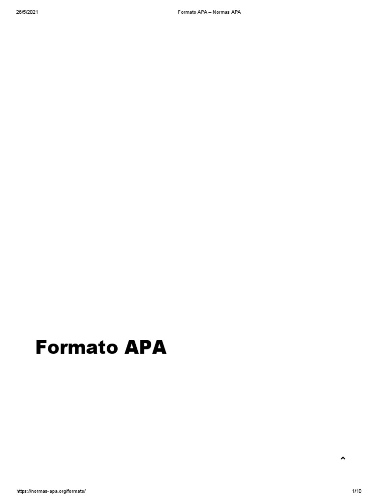 Formato APA - Normas APA | PDF