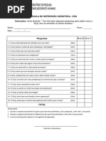 Escala Dpressão Geriátrica - GDS-15 | PDF