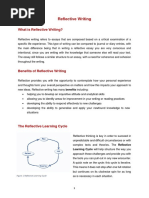 Written Reflection Kolbs Model Template | PDF | Experience | Thought