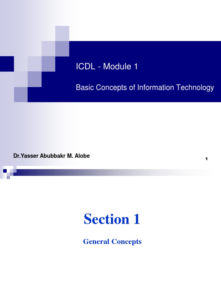 ICDL Module 1 (IT) | Download Free PDF | Personal Computers | Printer ...