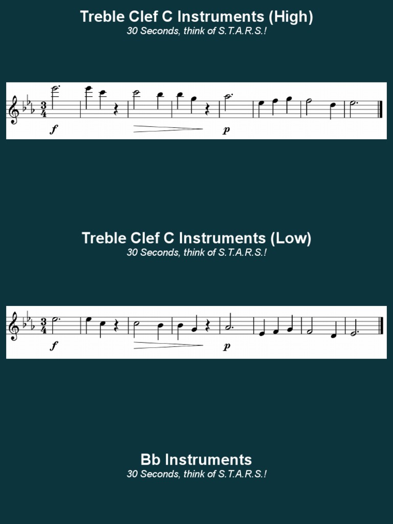 Sight-Reading Example 1 For All Band Instruments | PDF